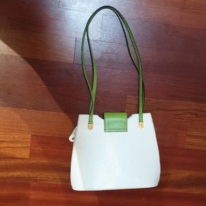 a. testoni | Bags | Vintage Atestoni Whitegreen Shoulder Bag Leather ...